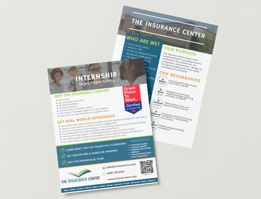 HR - Sales Internship Flyer - The Insurance Center