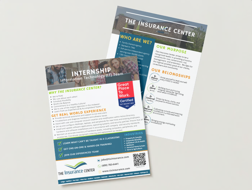 HR - IT Internship Flyer - The Insurance Center