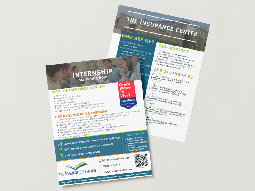 HR - Marketing Internship Flyer - The Insurance Center