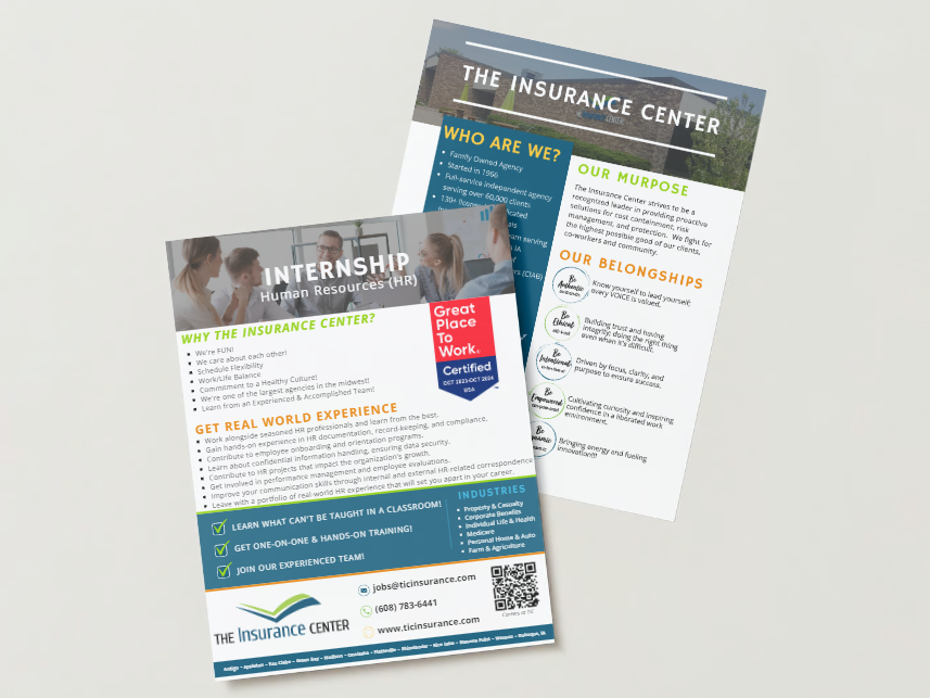 HR - Human Resources Internship Flyer - The Insurance Center